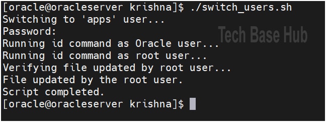 How to Switch User in Linux Shell Script - techbasehub.com
