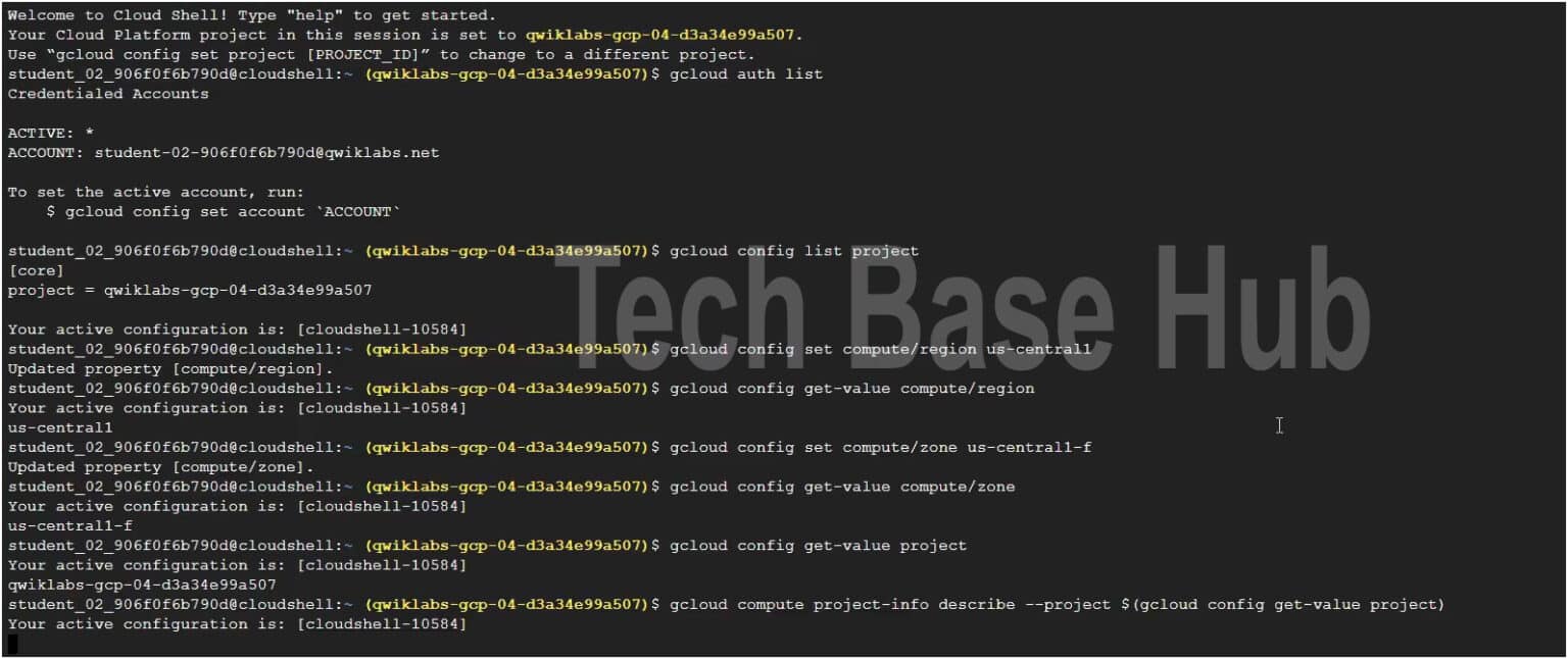 A Beginner’s Guide to Cloud Shell Commands and gcloud: GSP002 2024 - techbasehub.com